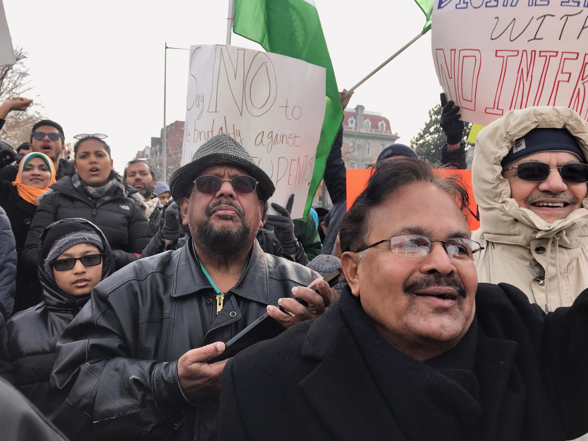 Indian Americans Protests against Modi's acts in Washington DC - Center ...